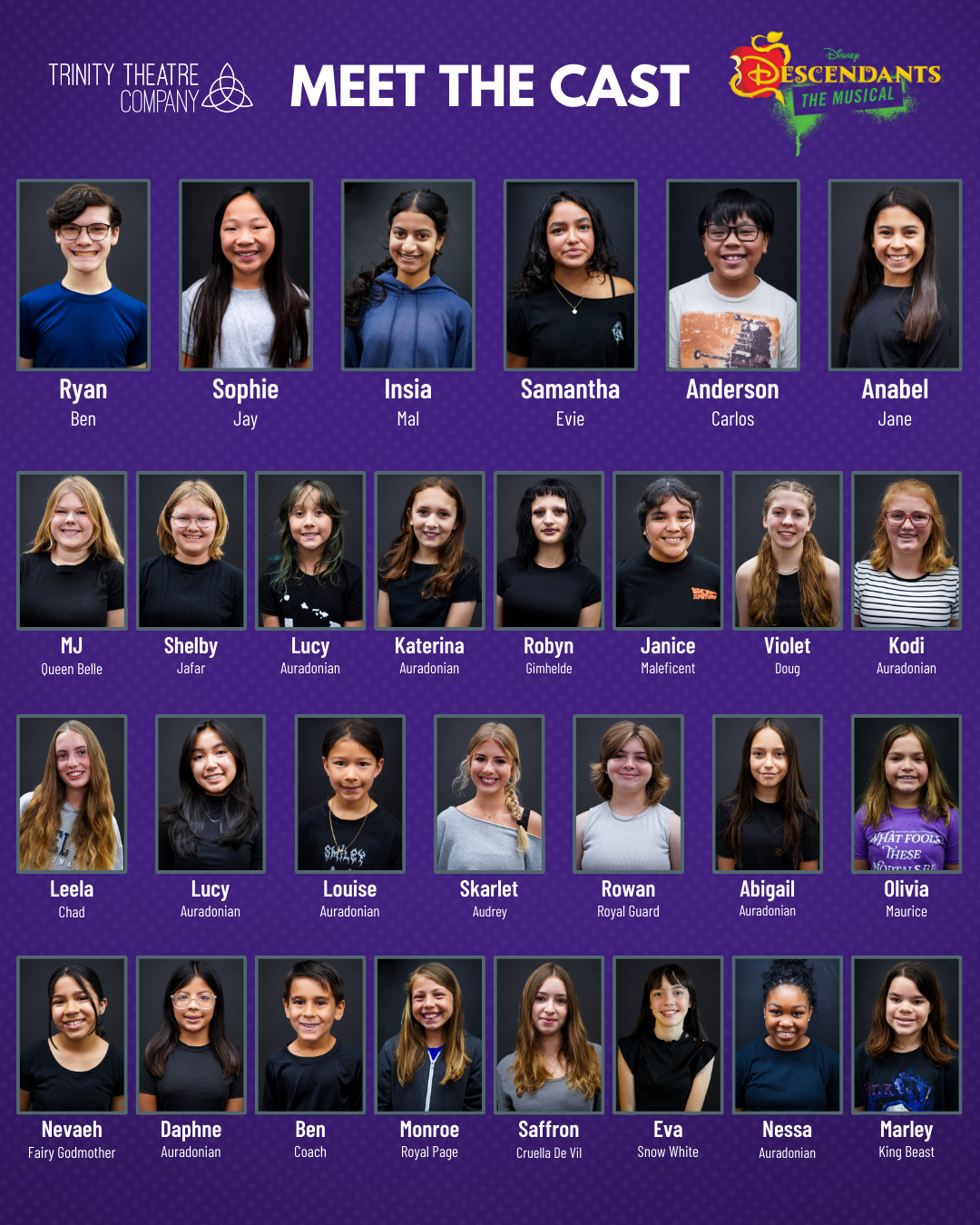 Descendants the Musical - Summer 2025 - Trinity Theatre Company